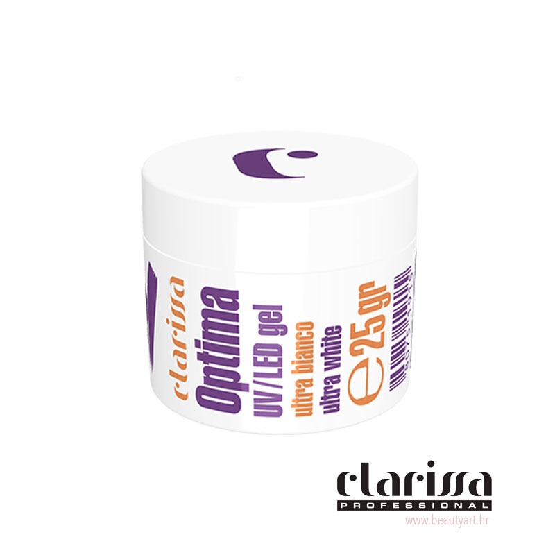 CLARISSA UV/LED GEL- ULTRA WHITE 25gr - Beautyart.hr